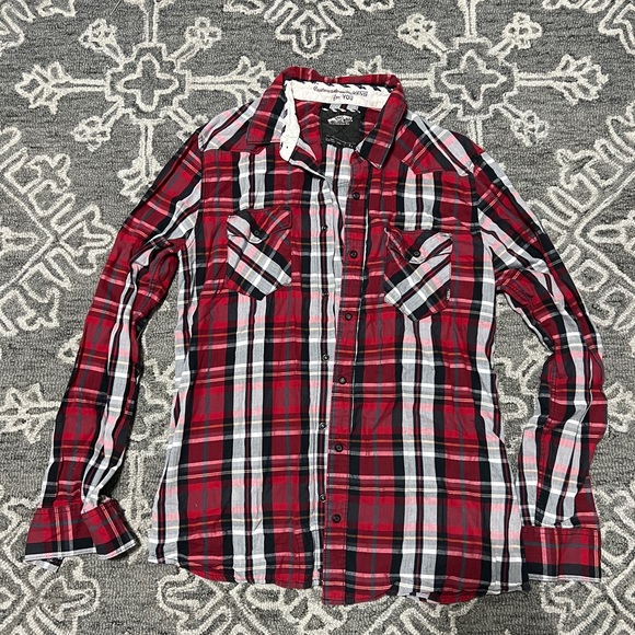 Vans | Shirts | Mens Vans Red Plaid Button Down | Poshmark